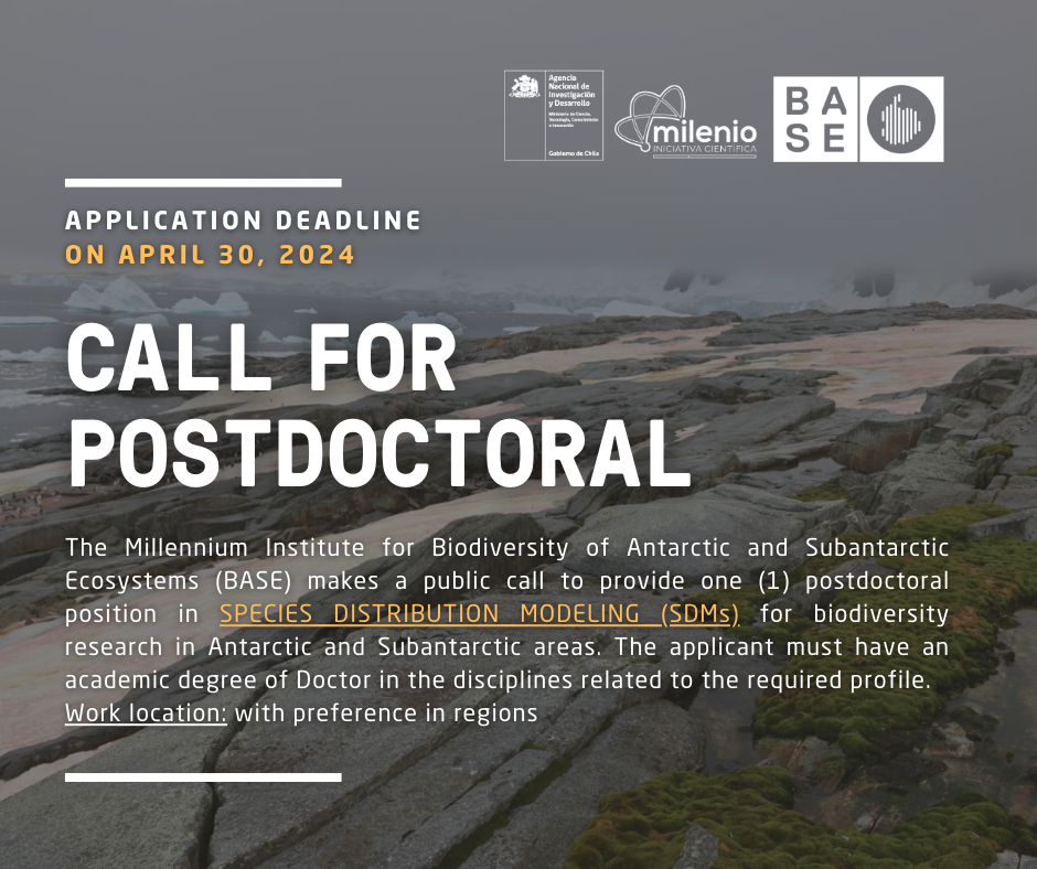 BASE Millennium Institue opens public postdoctoral competition – Instituto Milenio BASE